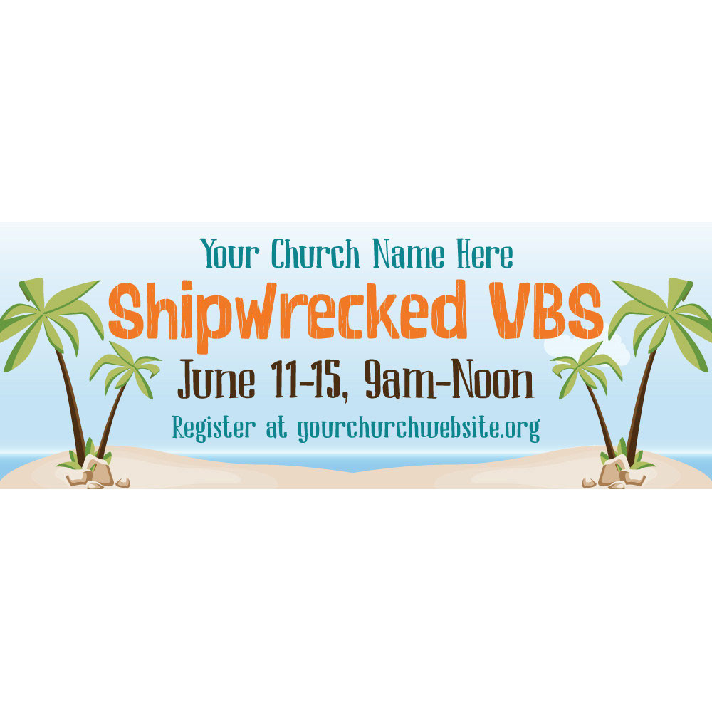 Shipwreck VBS - Custom Outdoor Vinyl Banner for VBS 2018 - B81004