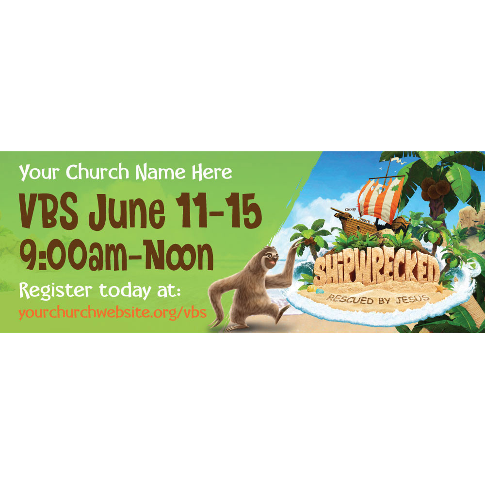 Shipwreck VBS - Custom Outdoor Vinyl Banner for VBS 2018 - B81005