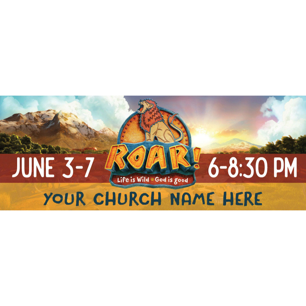 Roar VBS - Custom Outdoor Vinyl Banner for VBS 2019 - B91002