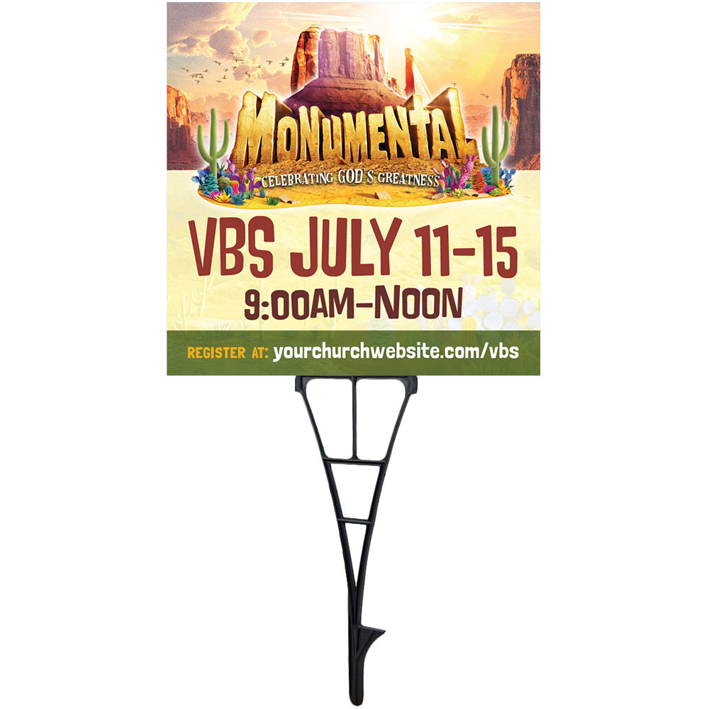 Customizable VBS Yard Signs - Monumental - 24x24 Printed Size - YMNT002 ...