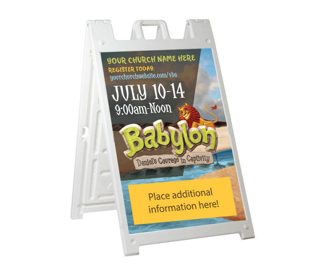 Deluxe A-Frame Sandwich Board Street Signs (24"x36") - Babylon VBS ...