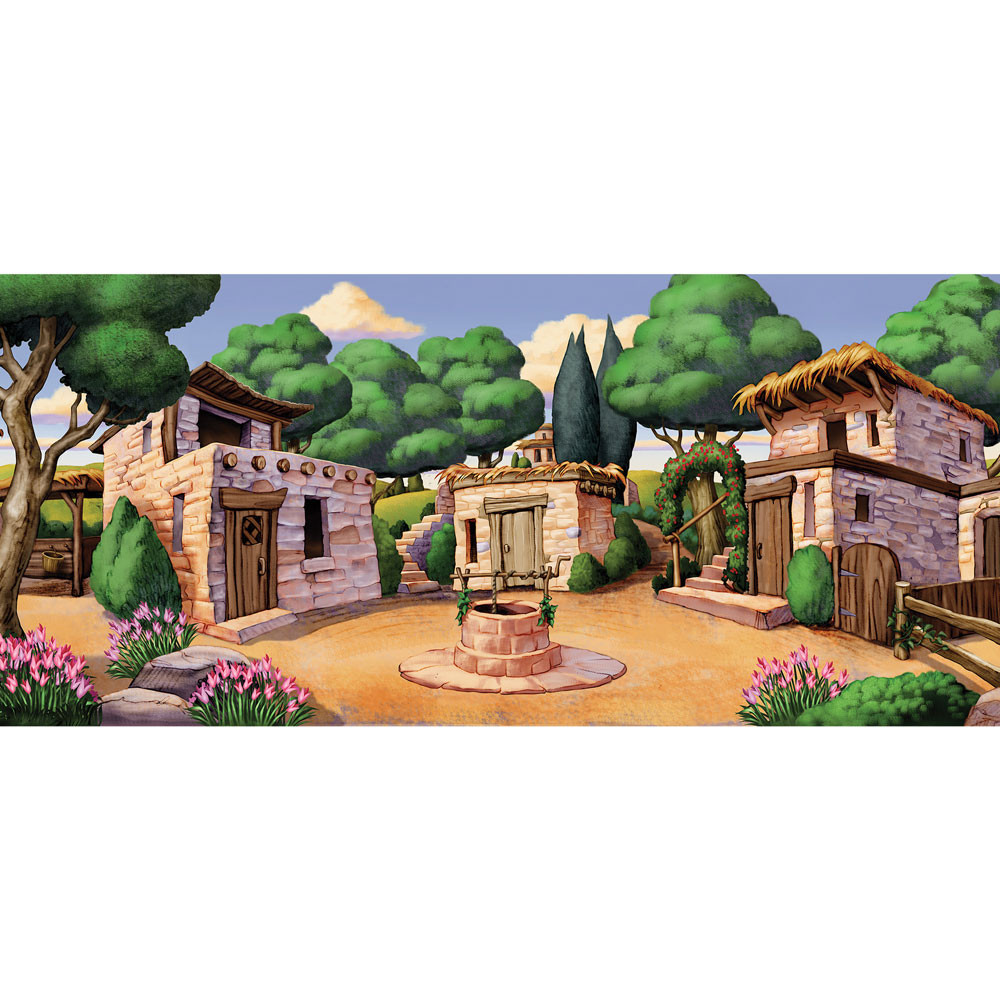 Nazareth Fabric Wall Hanging 9'x20' - Hometown Nazareth VBS 2024 by ...