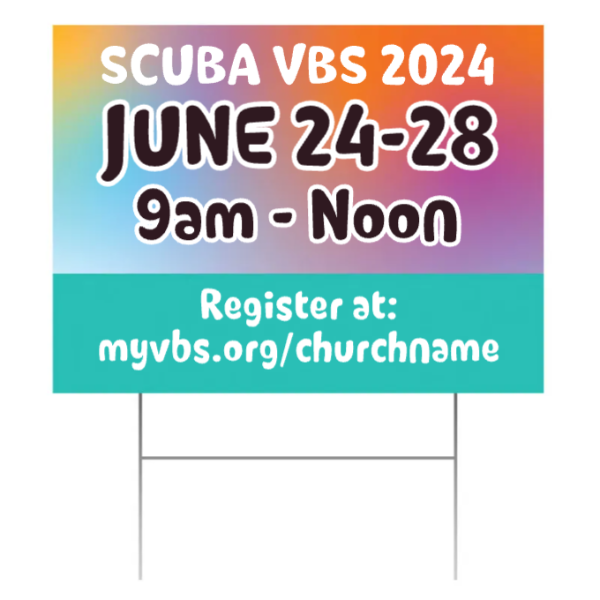 Easy Custom Outdoor Yard Sign - Personalize in Real Time - Scuba VBS ...