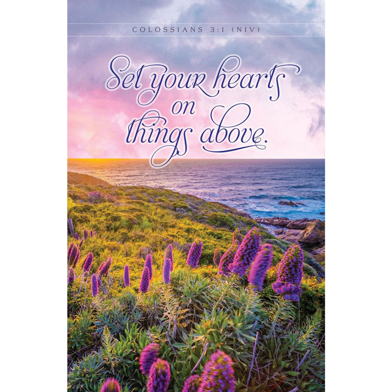 Church Bulletin 11" - General-Set Your Hearts; Colossians 3:1 (NIV) (Pack of 100) - Concordia Supply