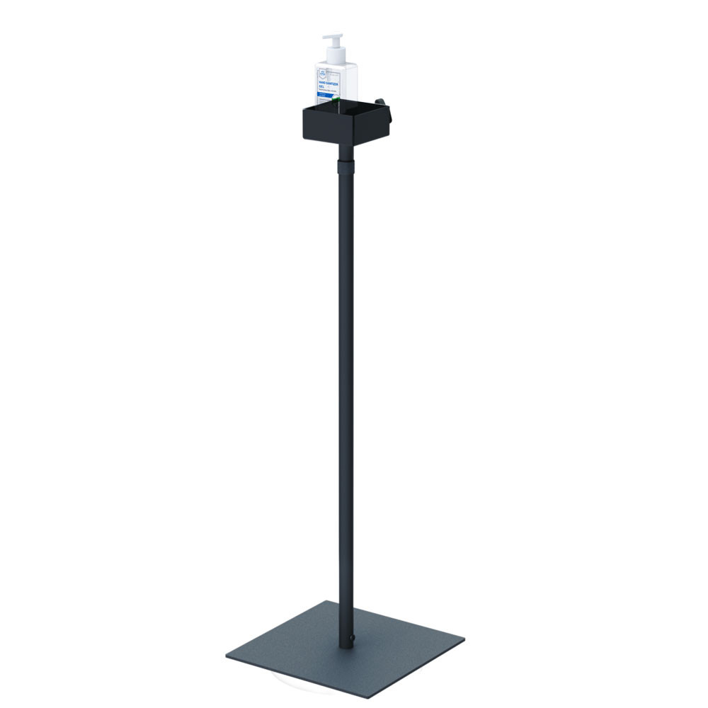 Hand Sanitizer Pump Dispenser Stand, Telescopic 28"-50" Square Base