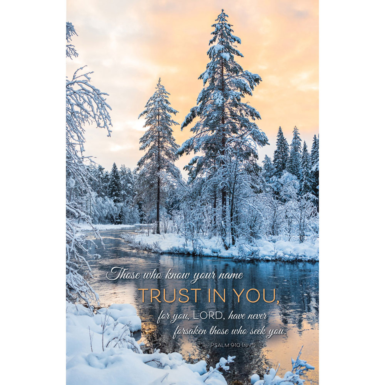 Church Bulletin - 11" - General - Winter - Ps 9:10 (NIV) - Pack of 100