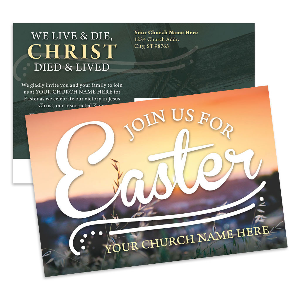 Customizable Easter Postcards - Christ Died and Lived - Concordia Supply