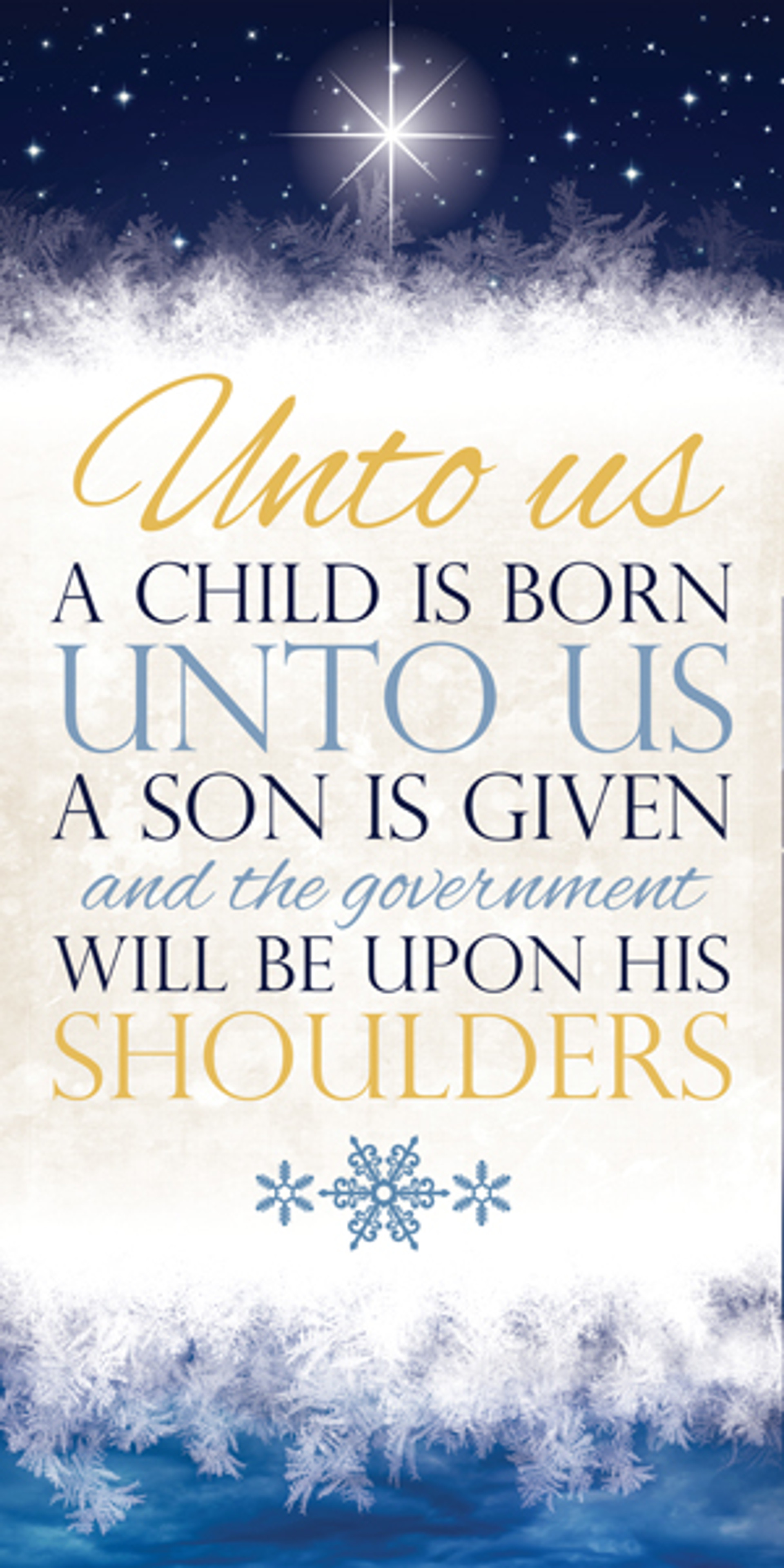 Church Banner - Christmas - Unto Us a Child is Born