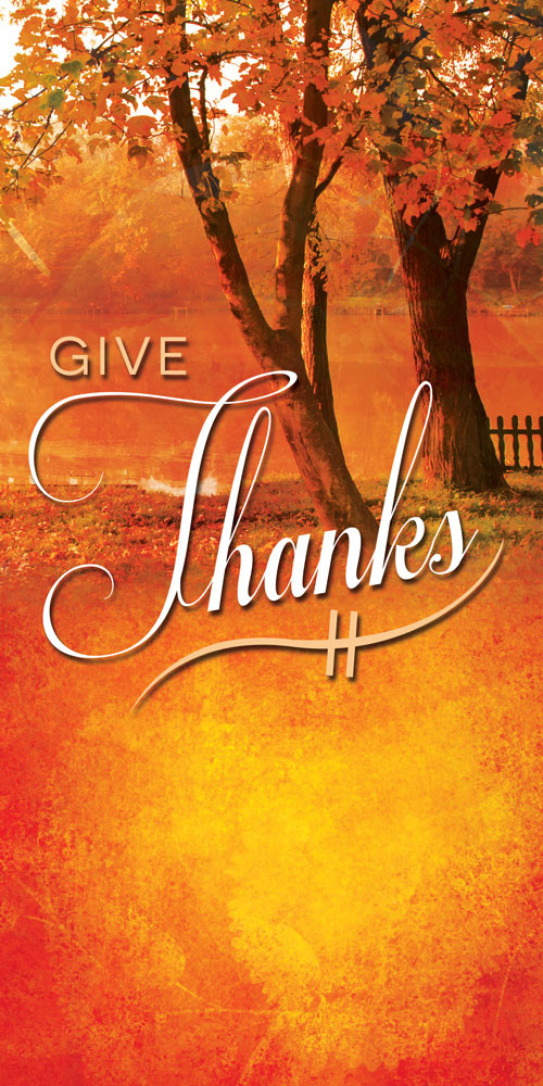 Church Banner - Fall & Thanksgiving - Give Thanks - B52602