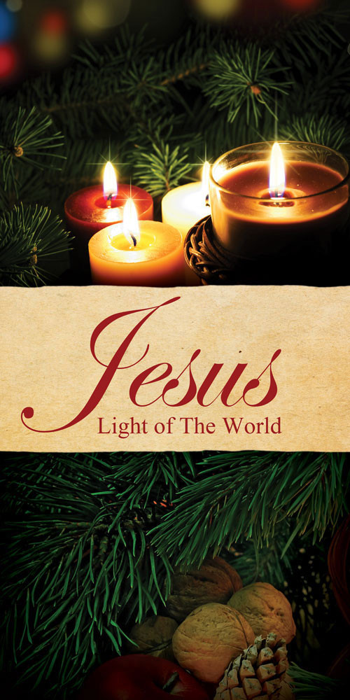 Church Banner - Christmas - Jesus Light Of The World