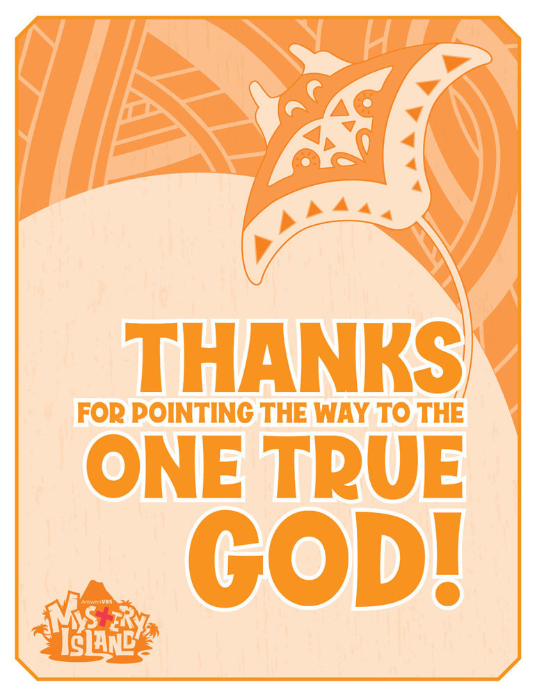 Postcard: Staff Thank You (Pack of 40) - Mystery Island VBS 2020 by Answers