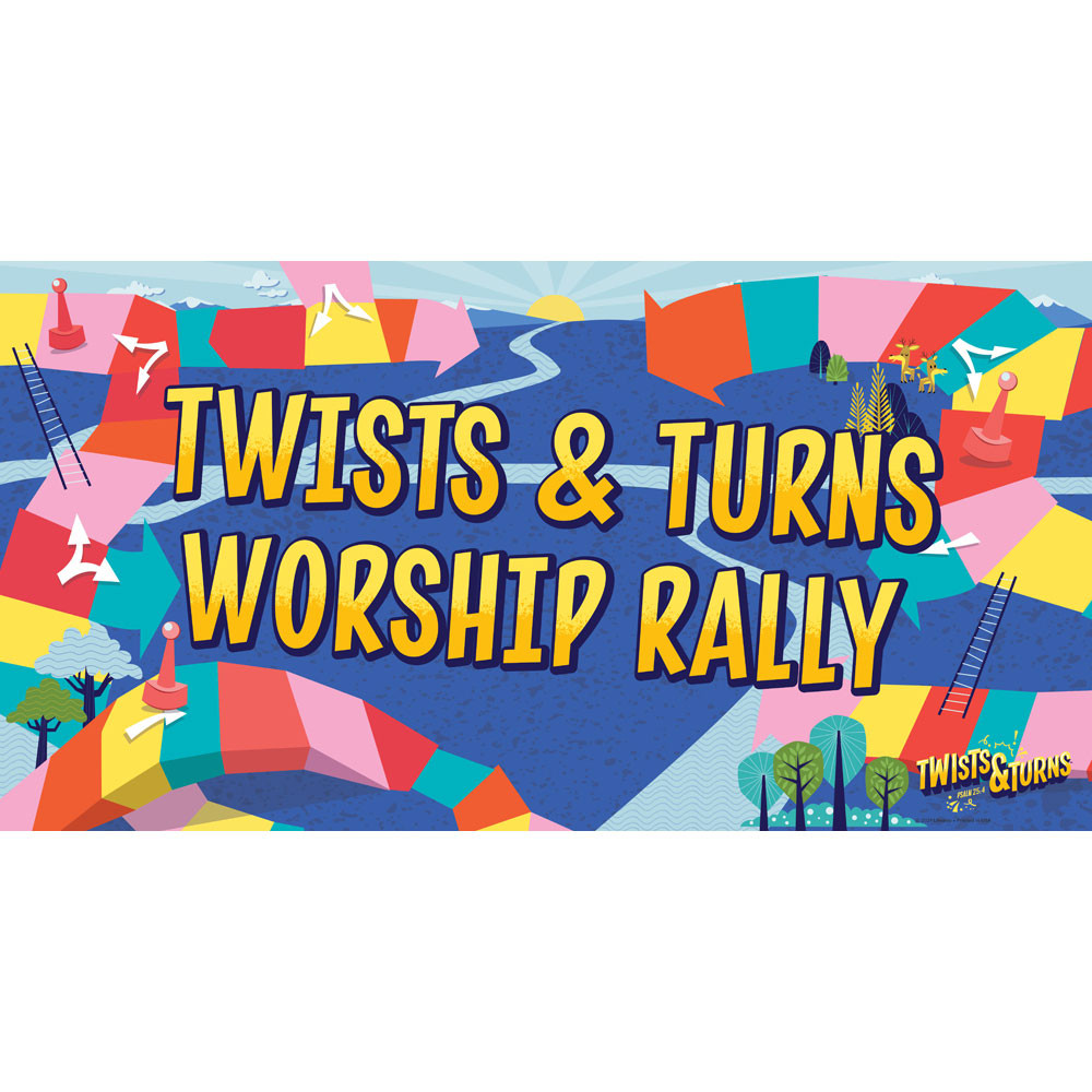 Rotation Signs - Pack of 7 - Twists & Turns VBS 2023 by Lifeway