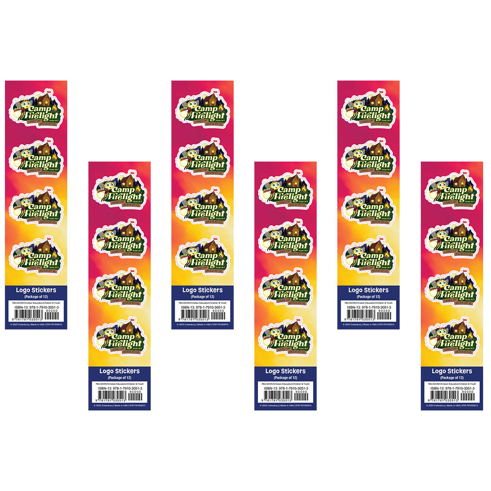 Logo Stickers - Pack of 24 - Camp Firelight VBS 2025 by Cokesbury ...