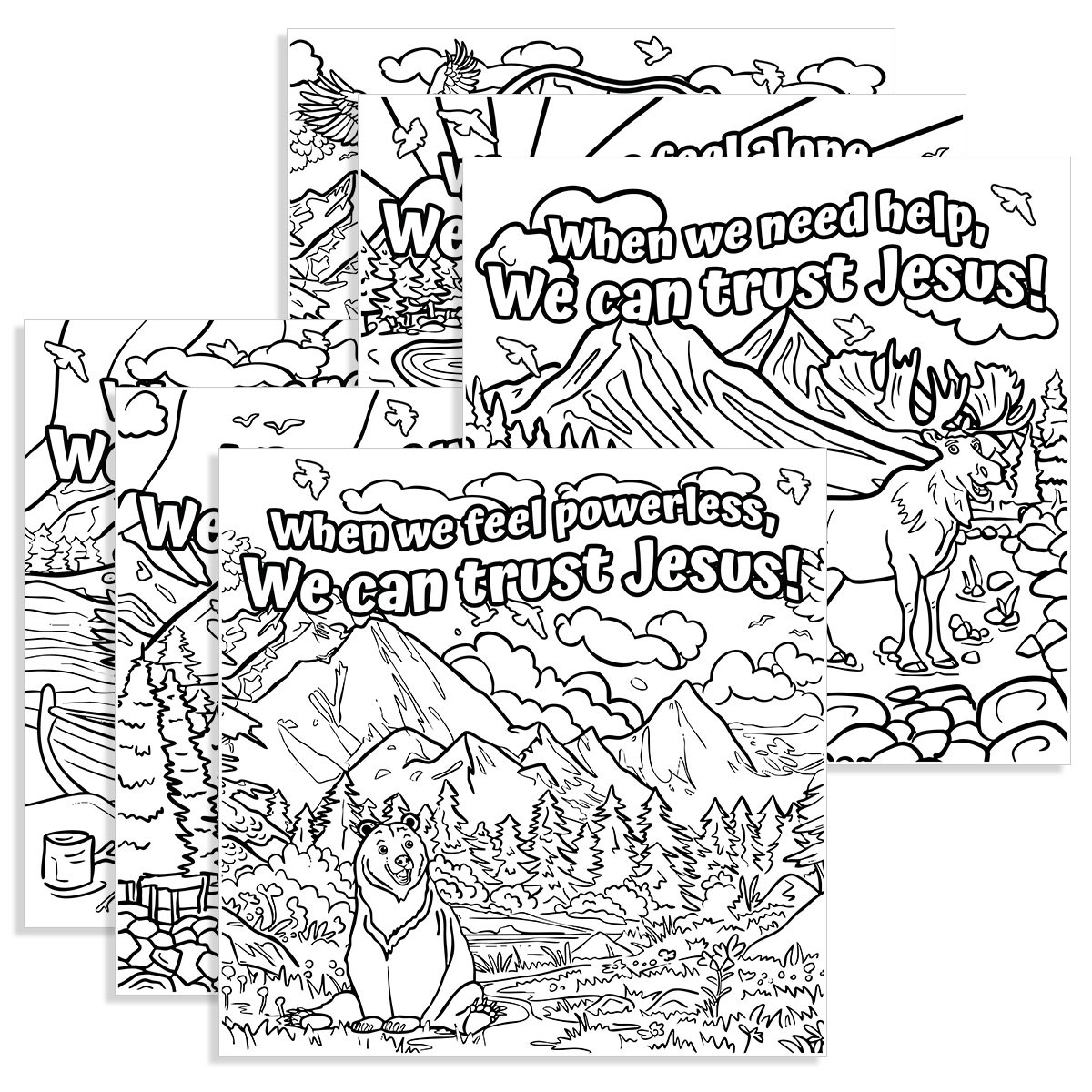 Giant Coloring Page, True North Bible Point Collection - 3ft x 3ft ...