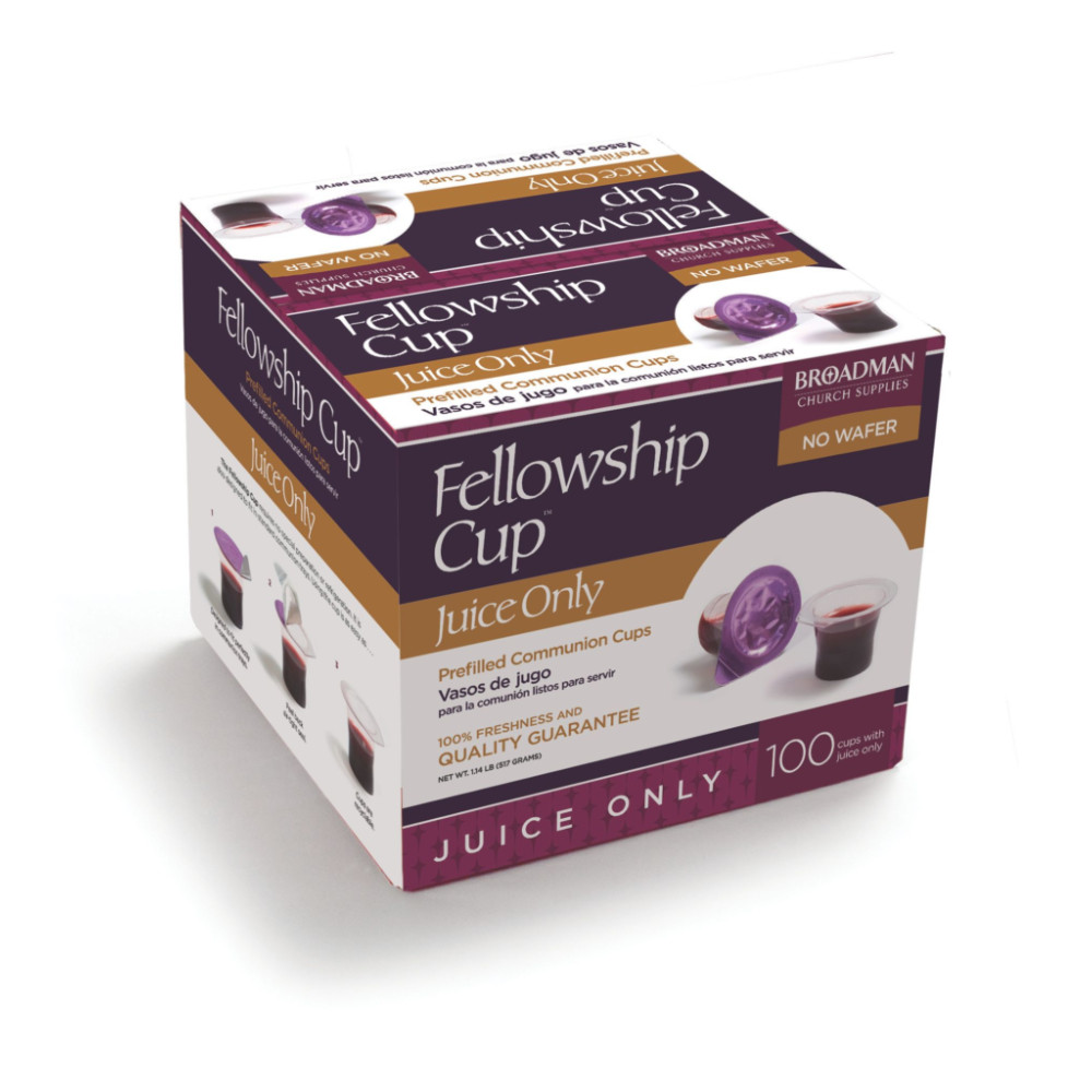Fellowship Cup Juice Only - Prefilled Communion Cups (Box of 100)