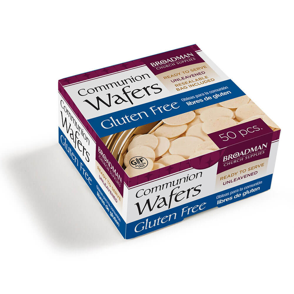 Gluten Free Communion Wafers - 50 Pieces - Resealable Bag - Broadman ...