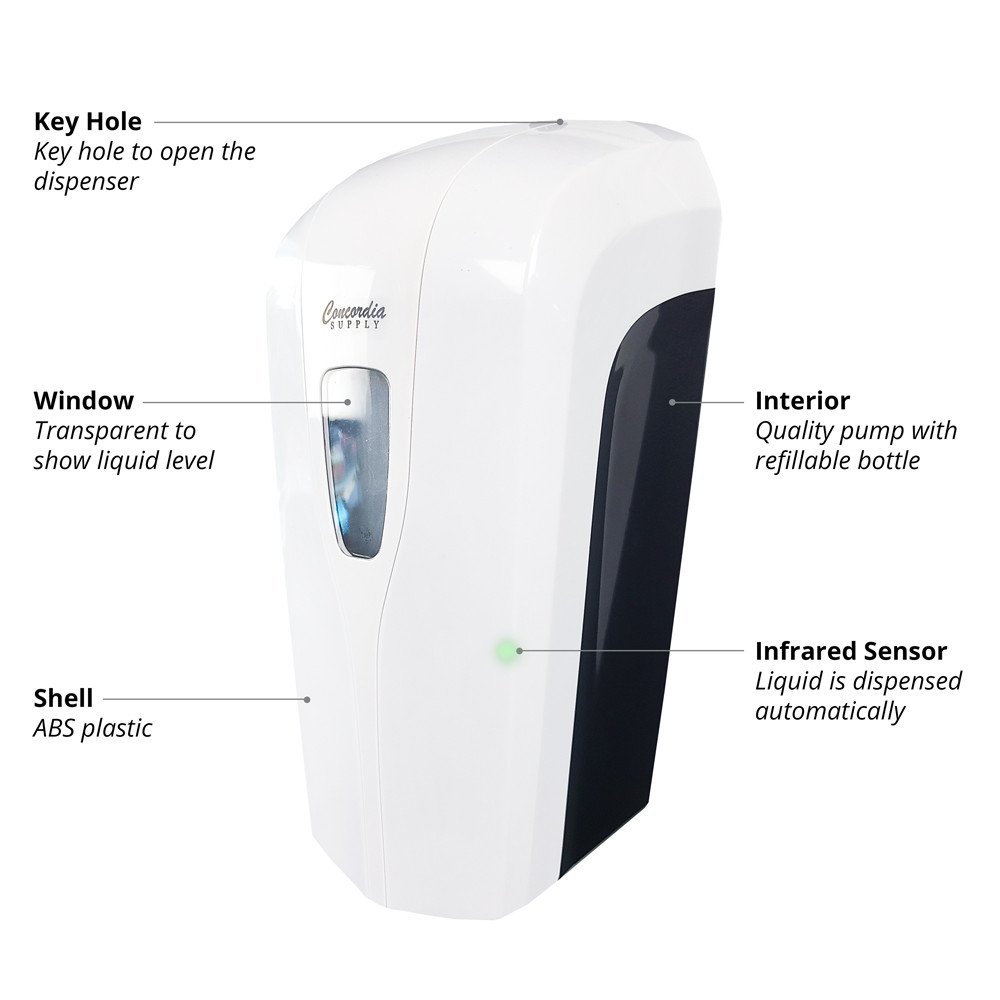 Touch-Free Automatic Hand Sanitizer Gel Dispenser, 1 Liter Refillable ...