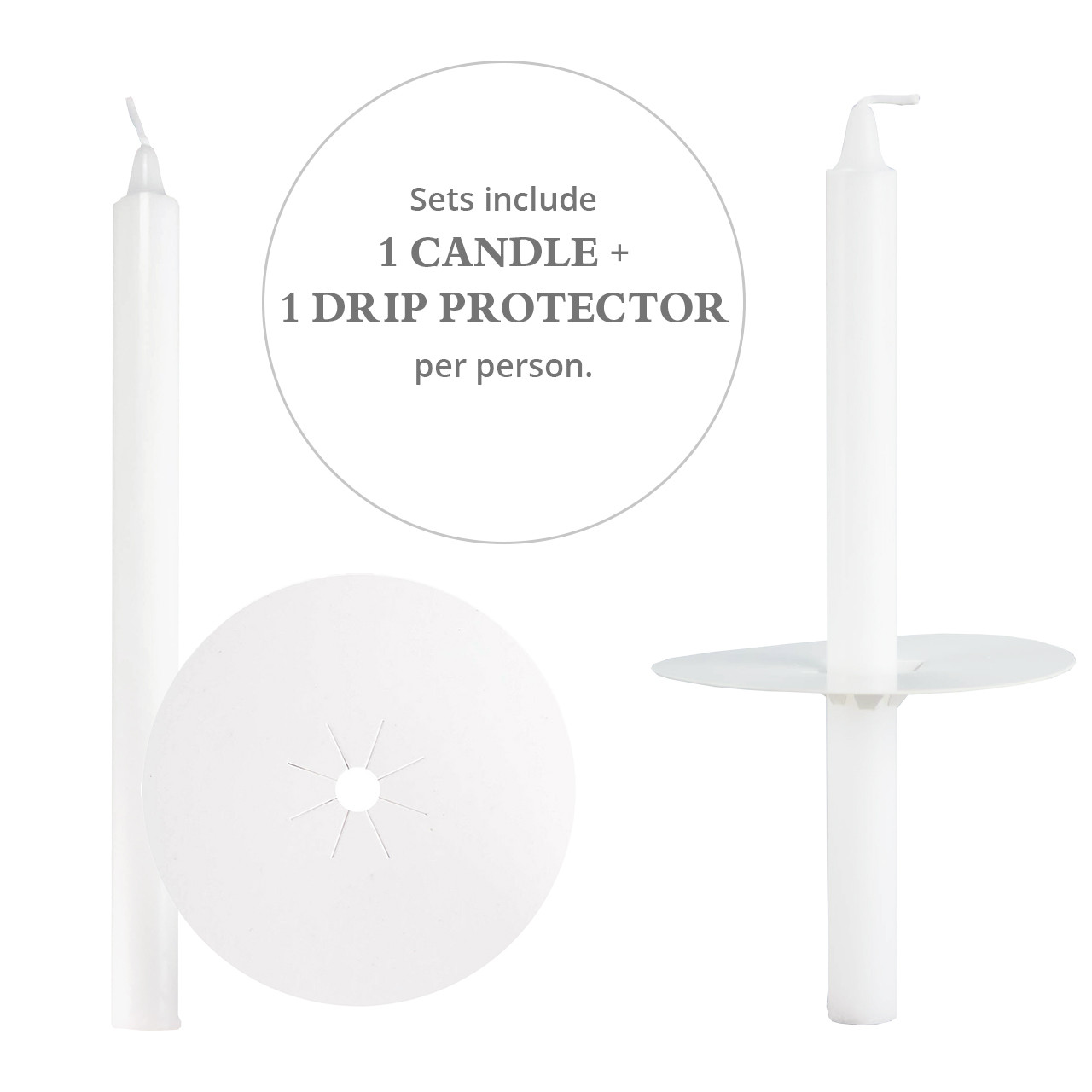 Candlelight Service Set of 250 Vigil Candles 4.25" x 1/2" and Paper ...