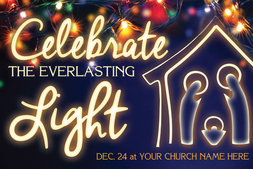 Customizable Christmas Postcards - The Everlasting Light - Concordia Supply