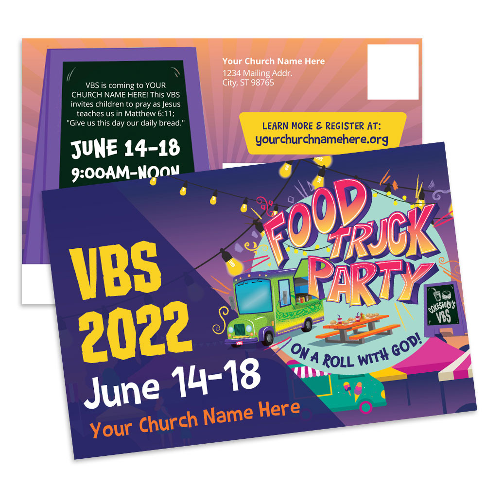 Custom VBS Postcards - Food Truck Party VBS - PCFTP003