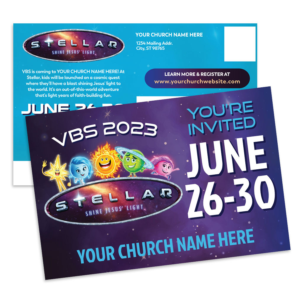 Custom VBS Postcards - Stellar VBS - PCSTE001
