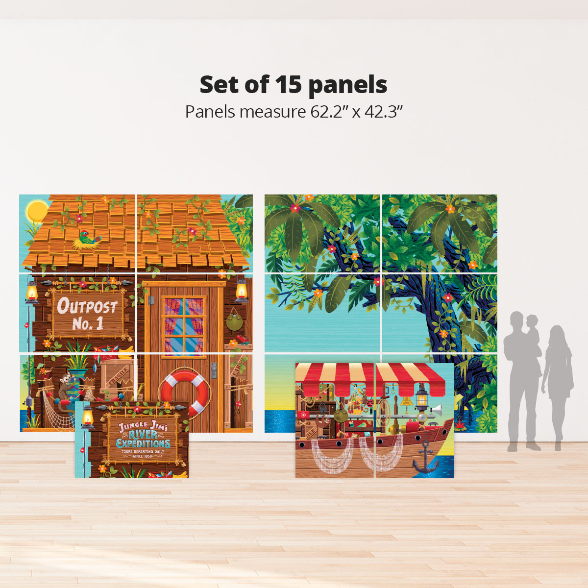 Scene Setter - Main Set - 15 panels - Jungle Journey Answers VBS 2024 ...