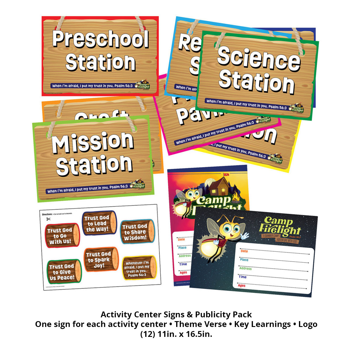 Decor Kickstarter Poster BUNDLE - Camp Firelight VBS 2024 by Cokesbury ...