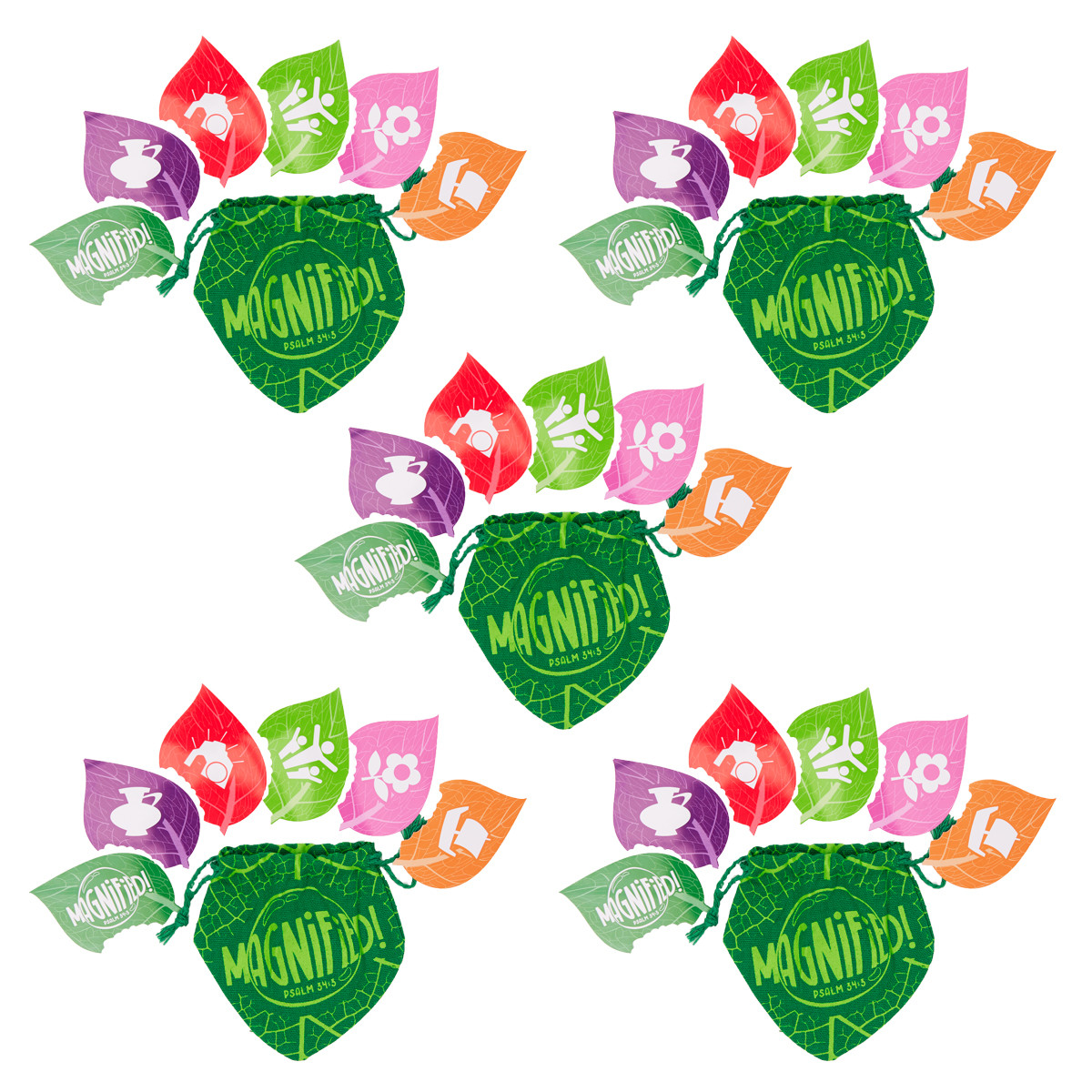 Memory Maker (5 Sets of 6 Tags and 1 Bag) - Enough for 5 kids - Each ...