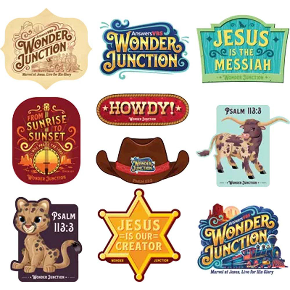 Water Bottle Stickers Set (Pack of 10) - Wonder Junction VBS 2025 by ...