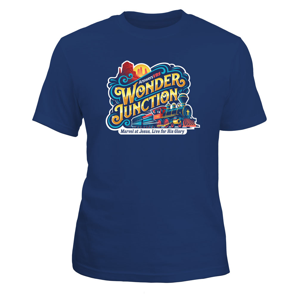 Blue T-shirt Y-S - Wonder Junction VBS 2025 by Answers - Concordia Supply