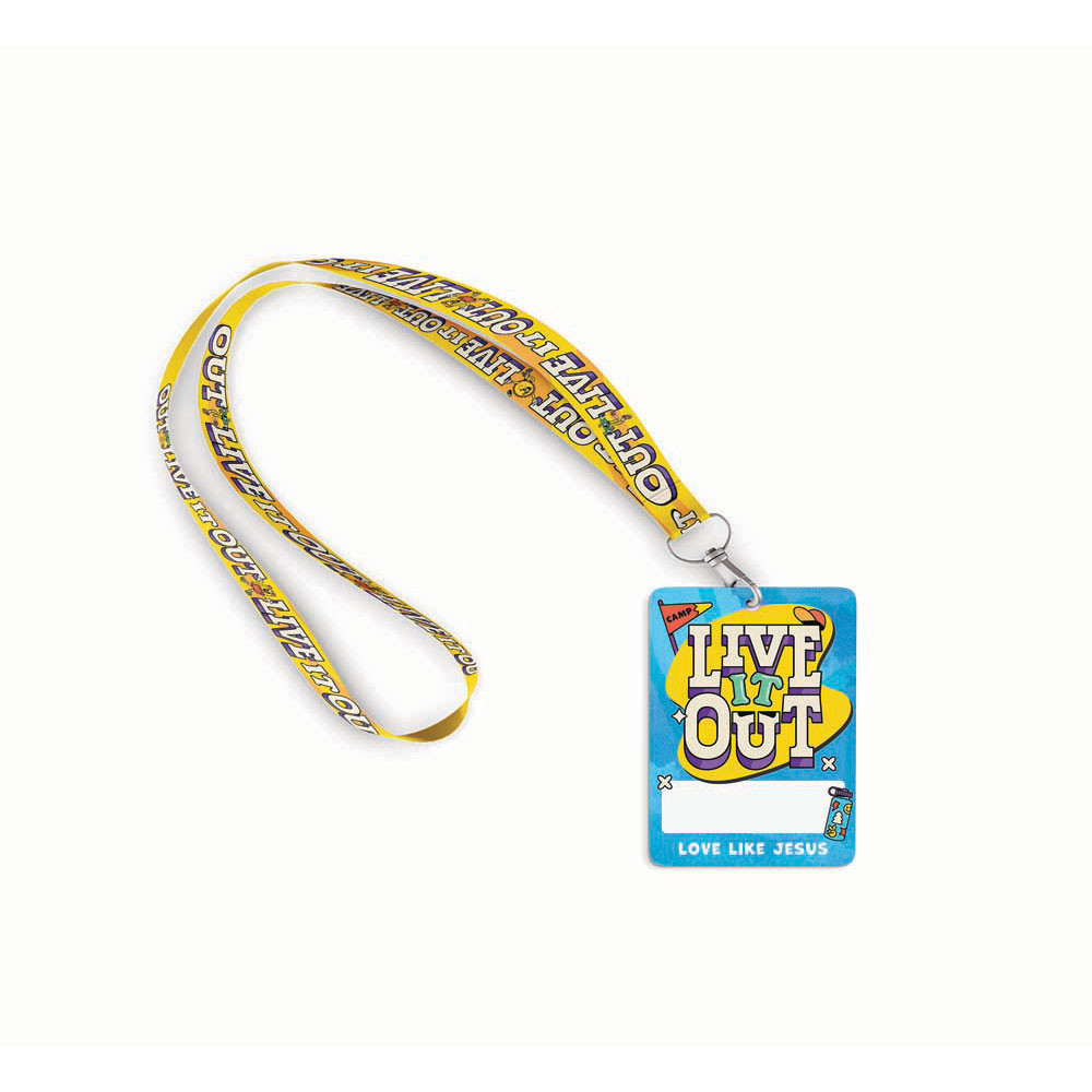 Lanyard & Nametag Sets - Pack of 12 - Live it Out VBS 2025 by Orange ...