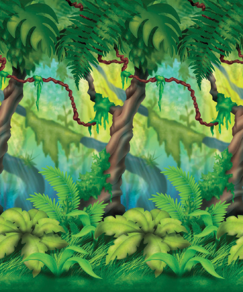 Jungle Trees Plastic Backdrop - VBS