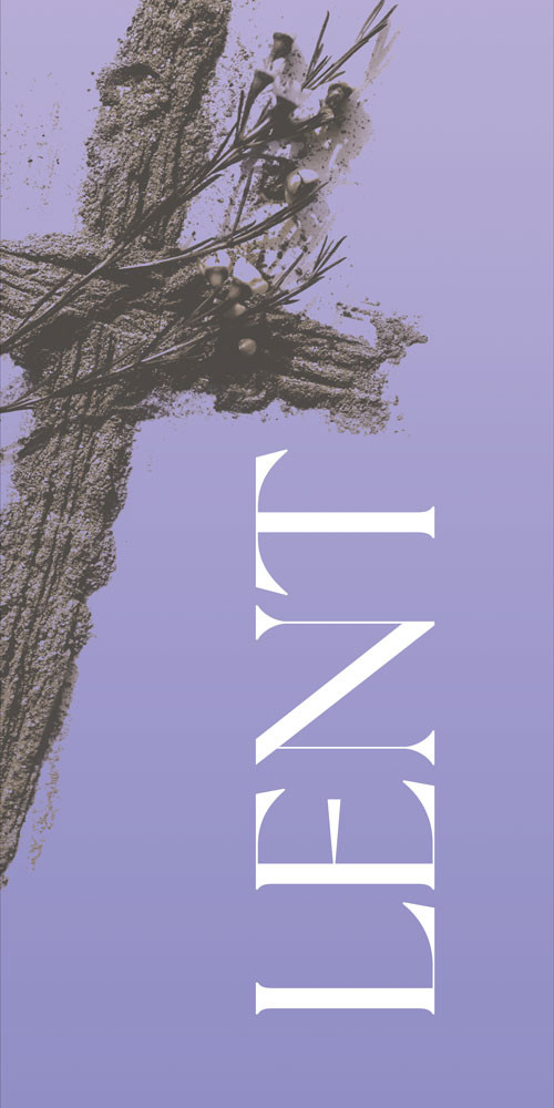 Church Banner - Lent & Ash Wednesday Series - Purple Lent