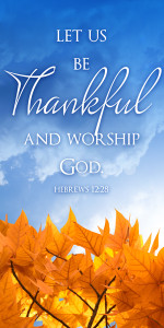 Church Banner - Fall & Thanksgiving - Thankful