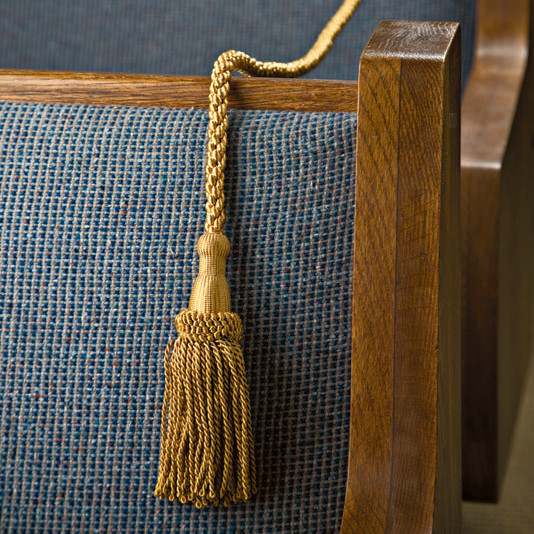 20' Blue Weighted Pew Ropes - 5" Tassels (Rayon and Cotton)