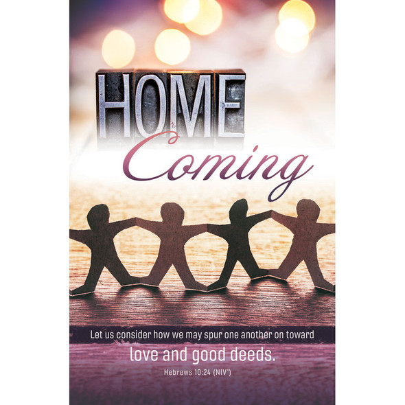 Church Bulletin - 11" - Homecoming - Home Coming - 1 John 4:12 - Pack ...