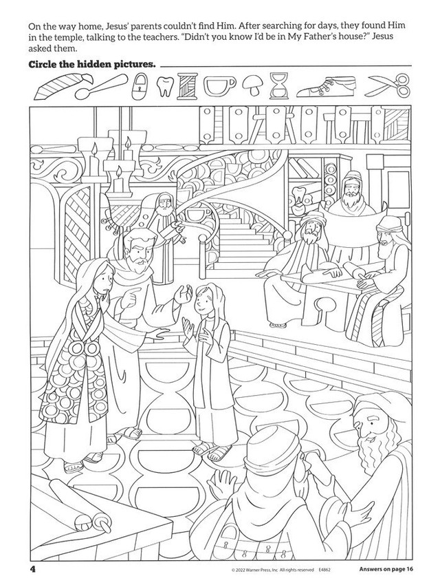 Easter Hidden Pictures - Coloring & Activity Book