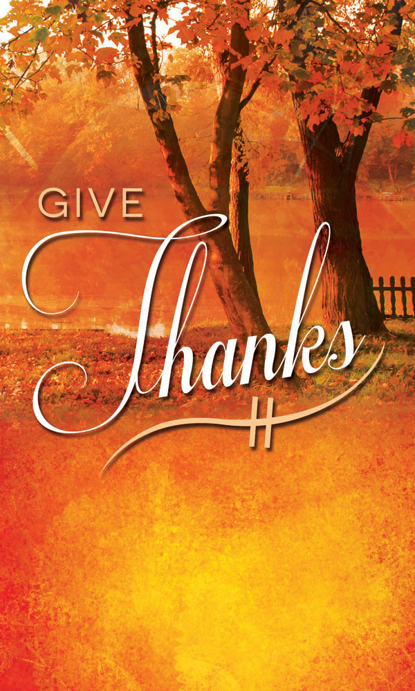 Church Banner - Fall & Thanksgiving - Give Thanks - B52602