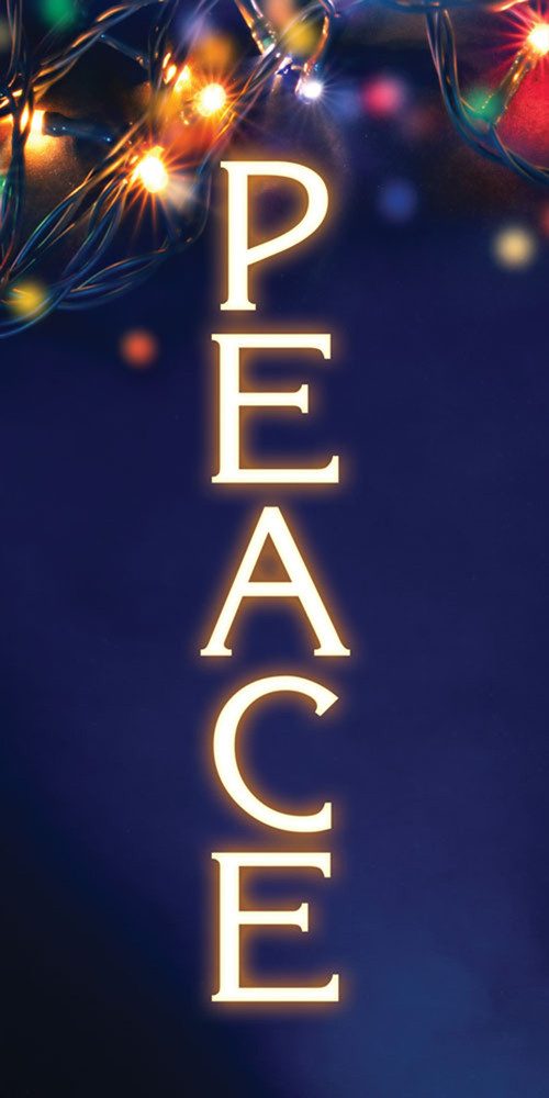 Church Banner - Christmas - Everlasting Light - Peace
