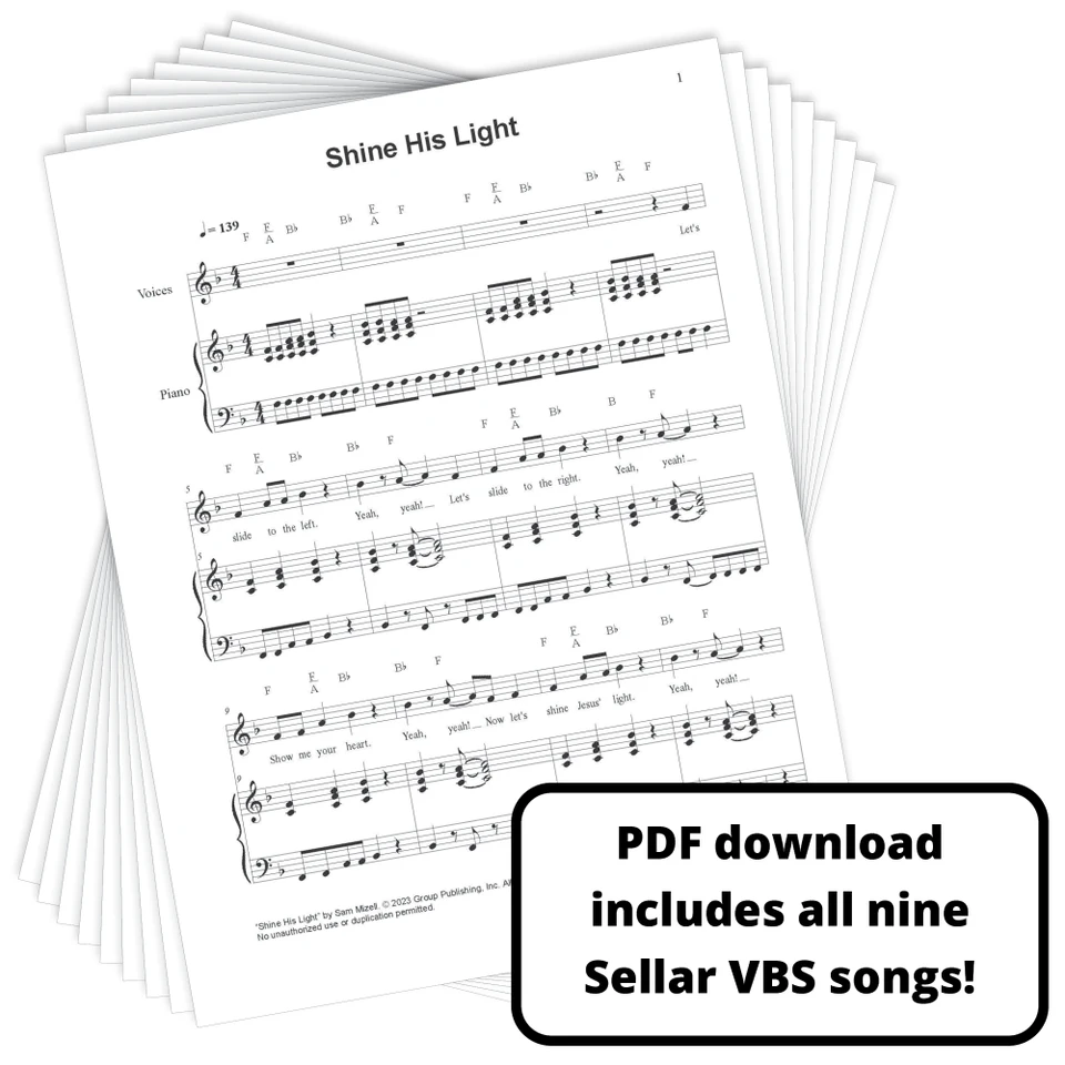 Sing & Play Blast Off Sheet Music (Download PDF) - Stellar VBS 2023 by ...
