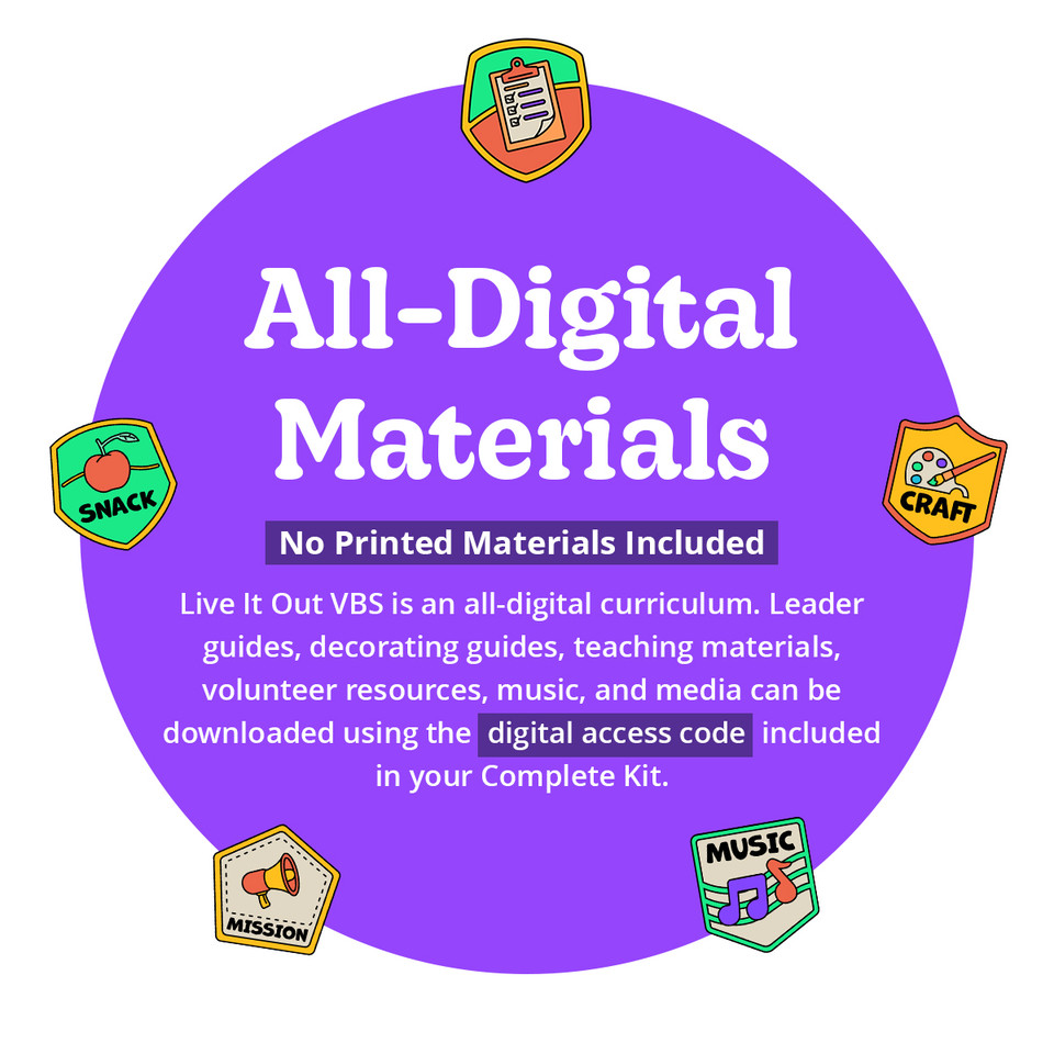 Complete Kit - All Digital VBS - Live It Out VBS 2025 by Orange ...