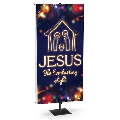 Church Banner - Christmas - Everlasting Light - Jesus