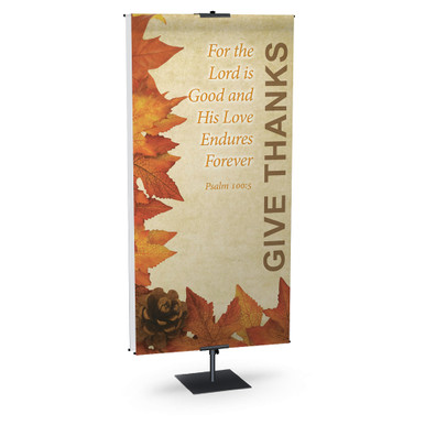 Church Banner - Fall & Thanksgiving - Give Thanks - B77001