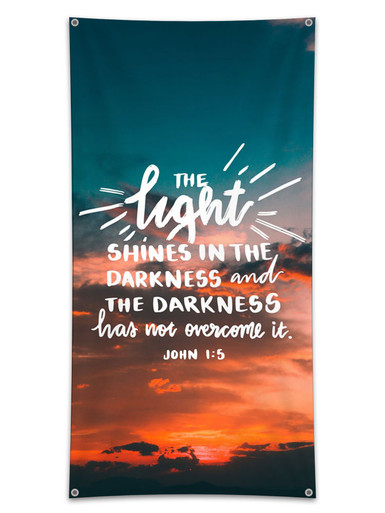 Church Banner - Messages of Hope - John 1:5 - B90724
