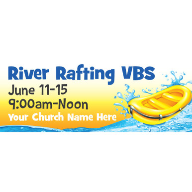 River Rafting VBS - Custom Outdoor Vinyl Banner for VBS 2018 - B81023