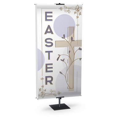 Church Banner - Easter - Gold Trim Easter