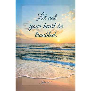 Church Bulletin - 11" - Funeral - Let not your heart be troubled ...