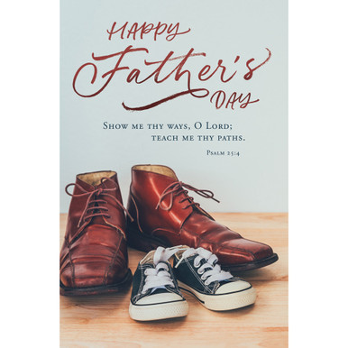 Church Bulletin - 11" - Father's Day - Happy Father's Day - Psalm 25:4 ...