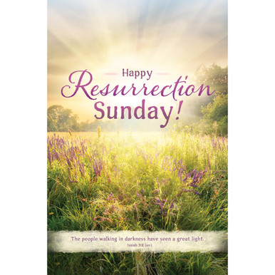 Church Bulletin - 11" - Easter - Happy Resurrection Day - Isaiah 9:2 (NIV)