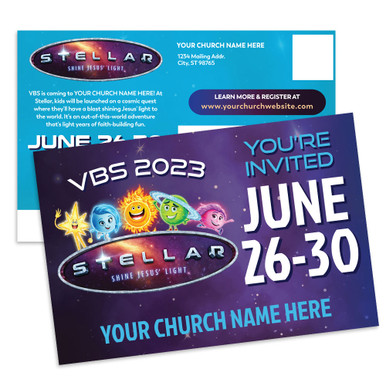 Custom VBS Postcards - Stellar VBS - PCSTE001